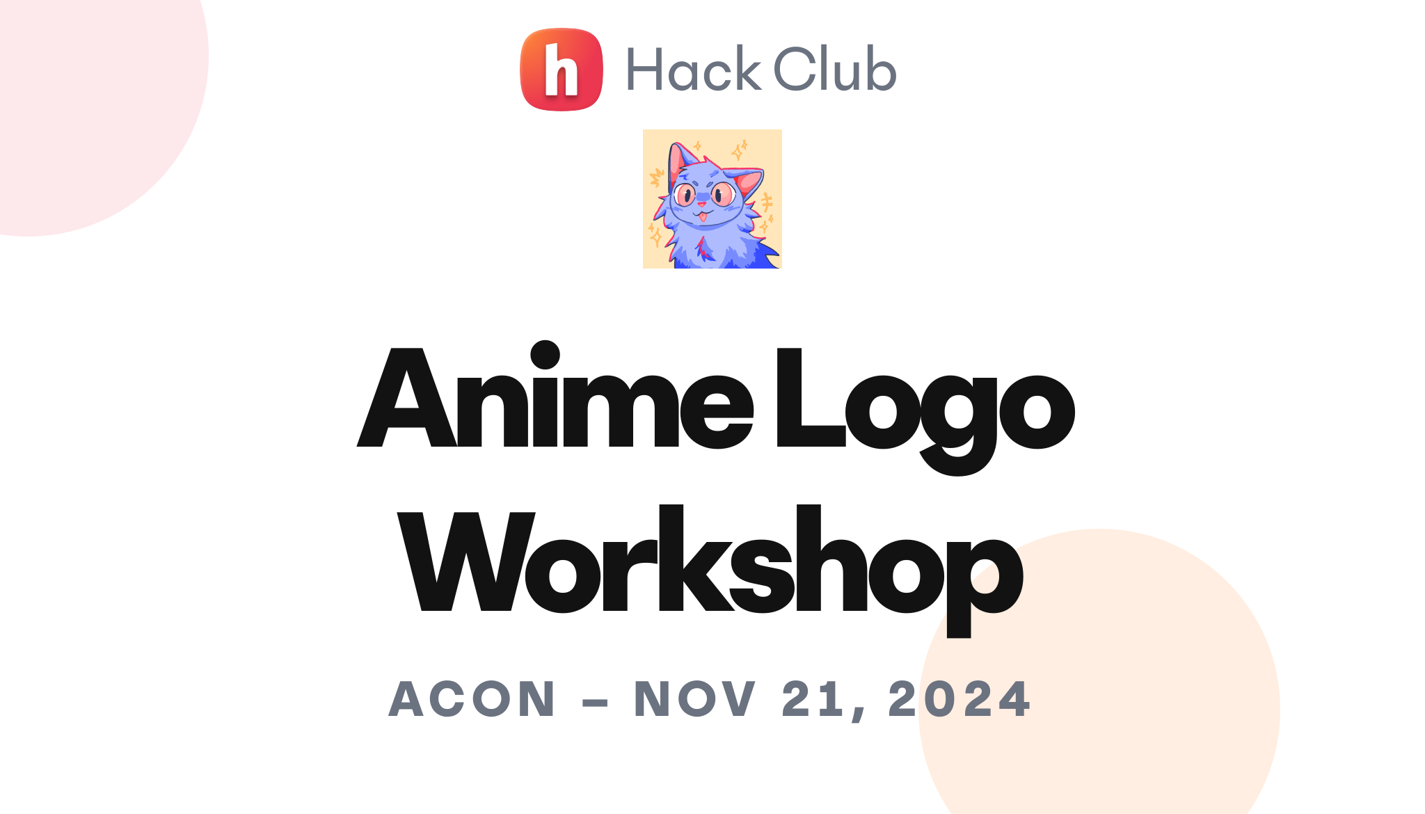 Anime Logo Workshop – Hack Club Events