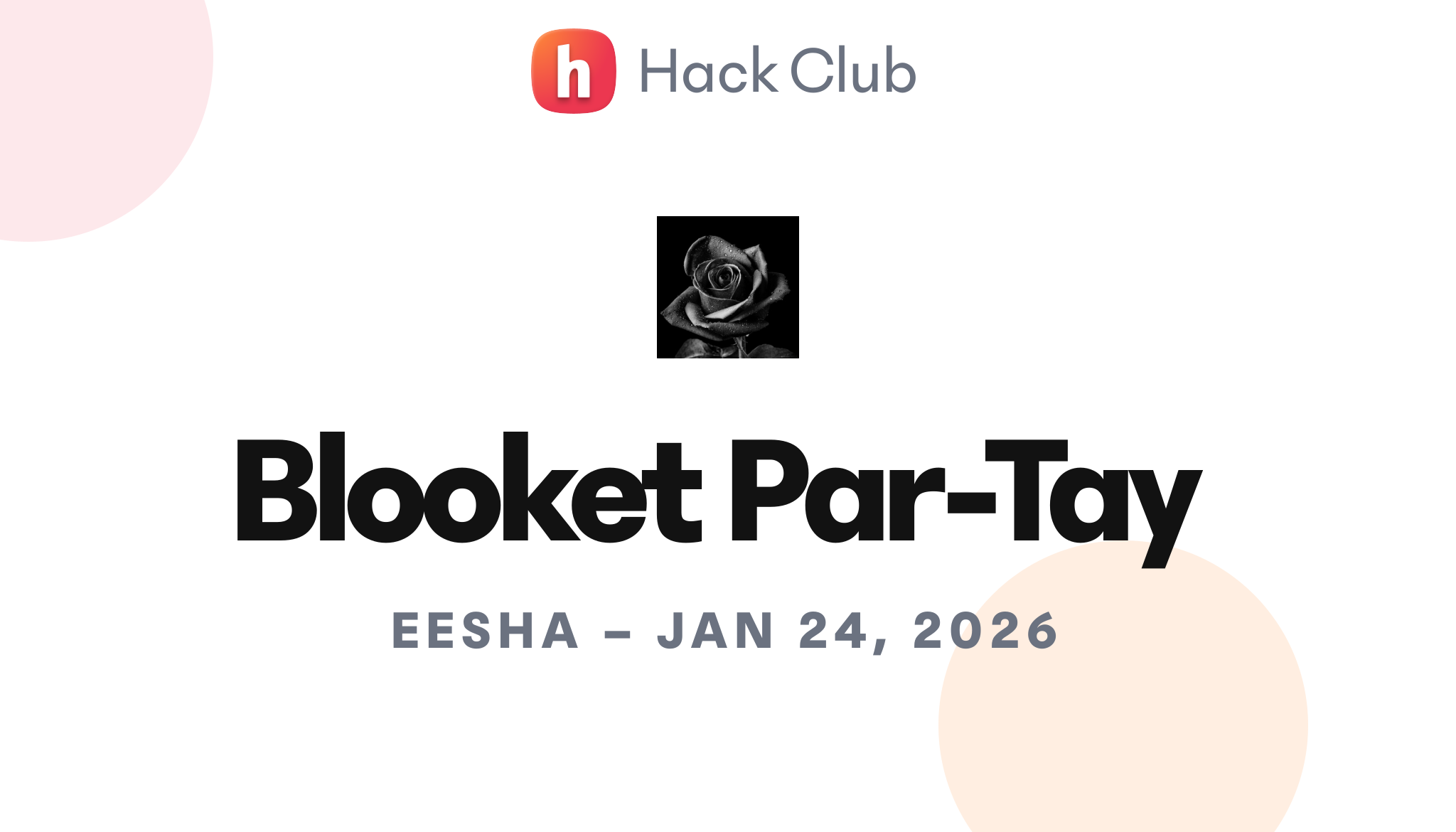 Blooket Par-Tay – Hack Club Events