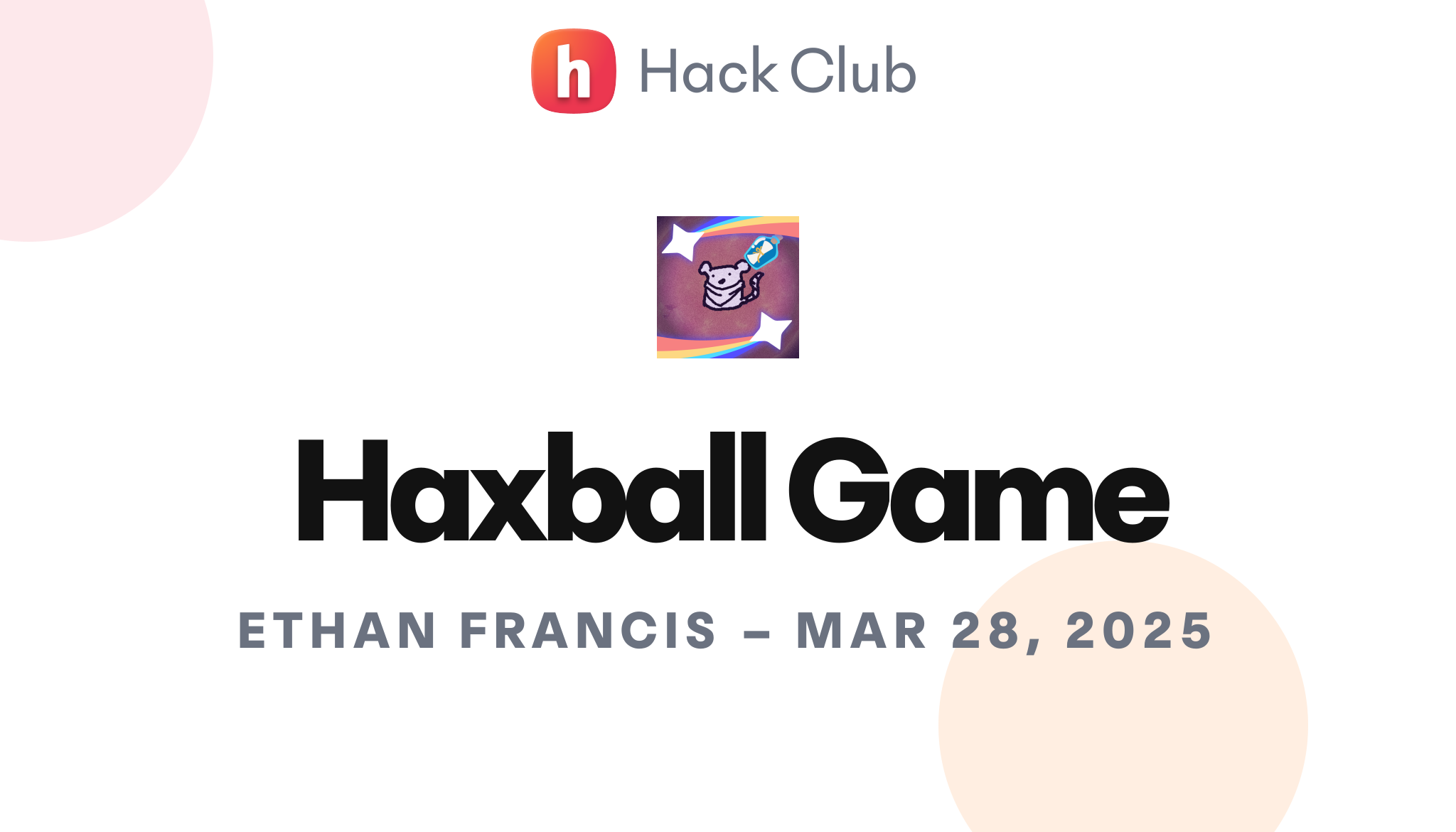Haxball Game – Hack Club Events