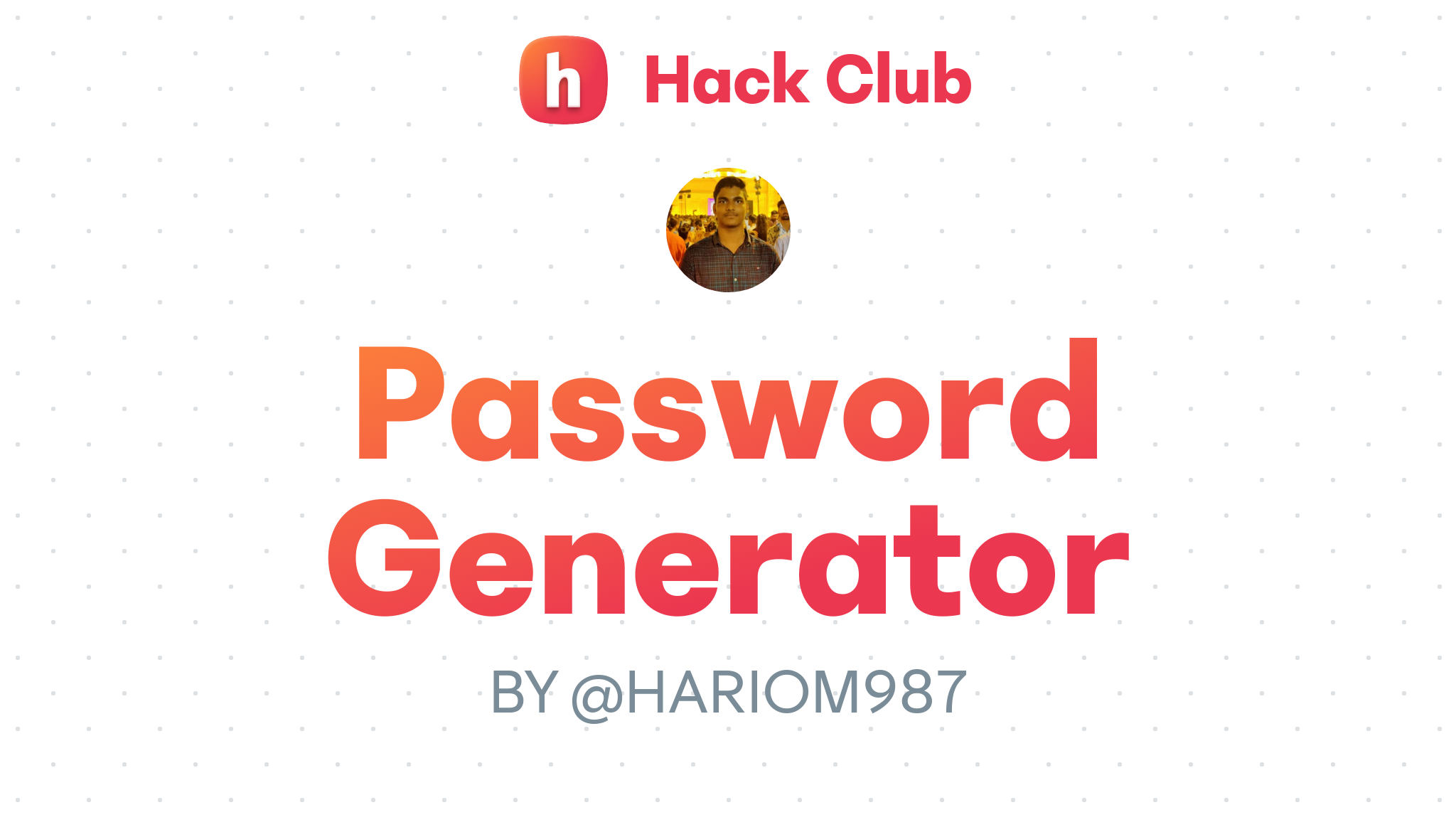 Password Generator – Hack Club