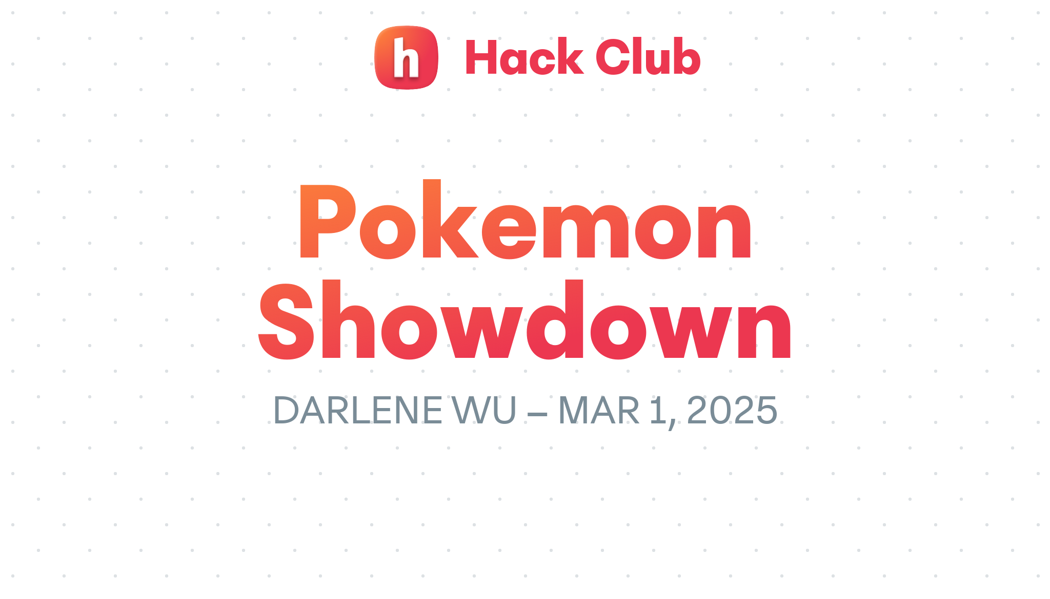 Pokemon Showdown – Hack Club Events