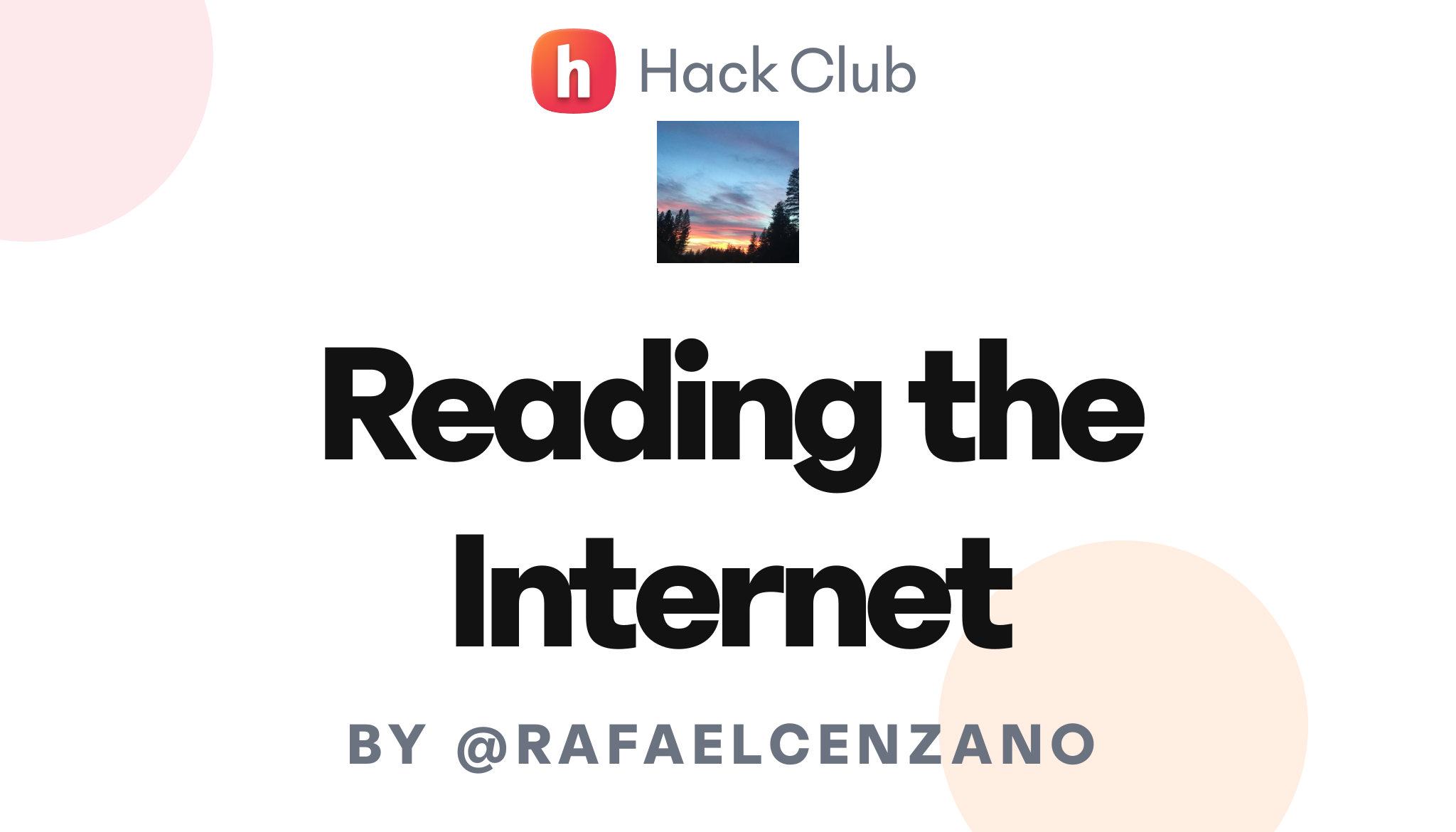 Reading the Internet – Hack Club